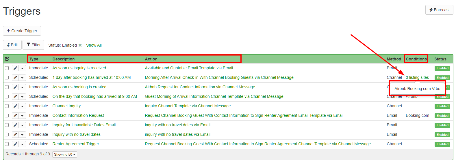 Triggers Setup & Configuration - Triggers - Messaging - Support - OwnerRez