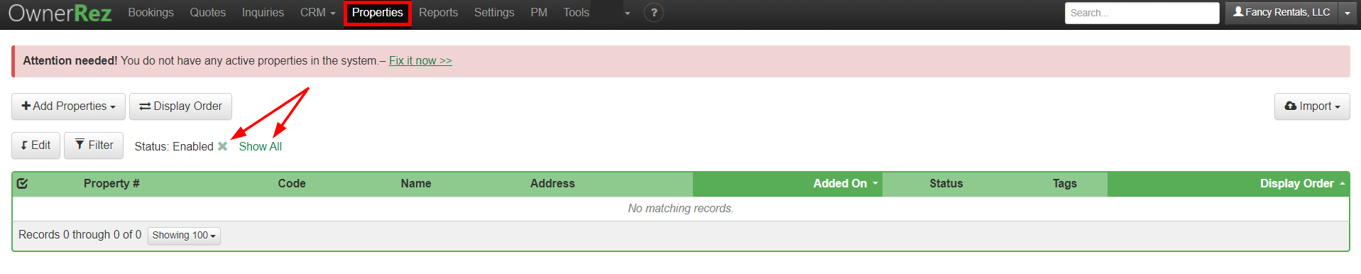 Disable or Re-enable a Property - Properties - Core Concepts - Support - OwnerRez
