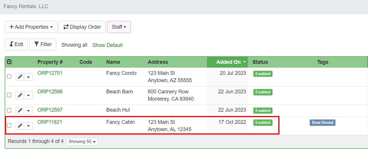 Disable or Re-enable a Property - Properties - Core Concepts - Support - OwnerRez
