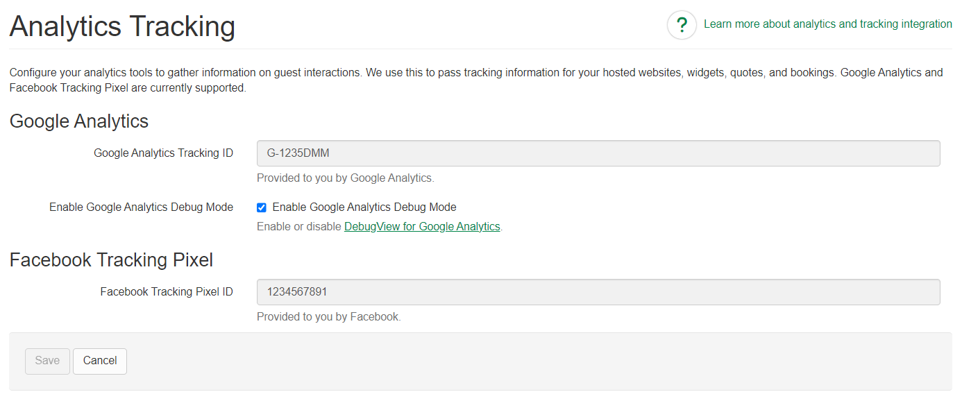 Tracking guest interactions through Google Analytics and Facebook Pixel - Guests - Core Concepts ...