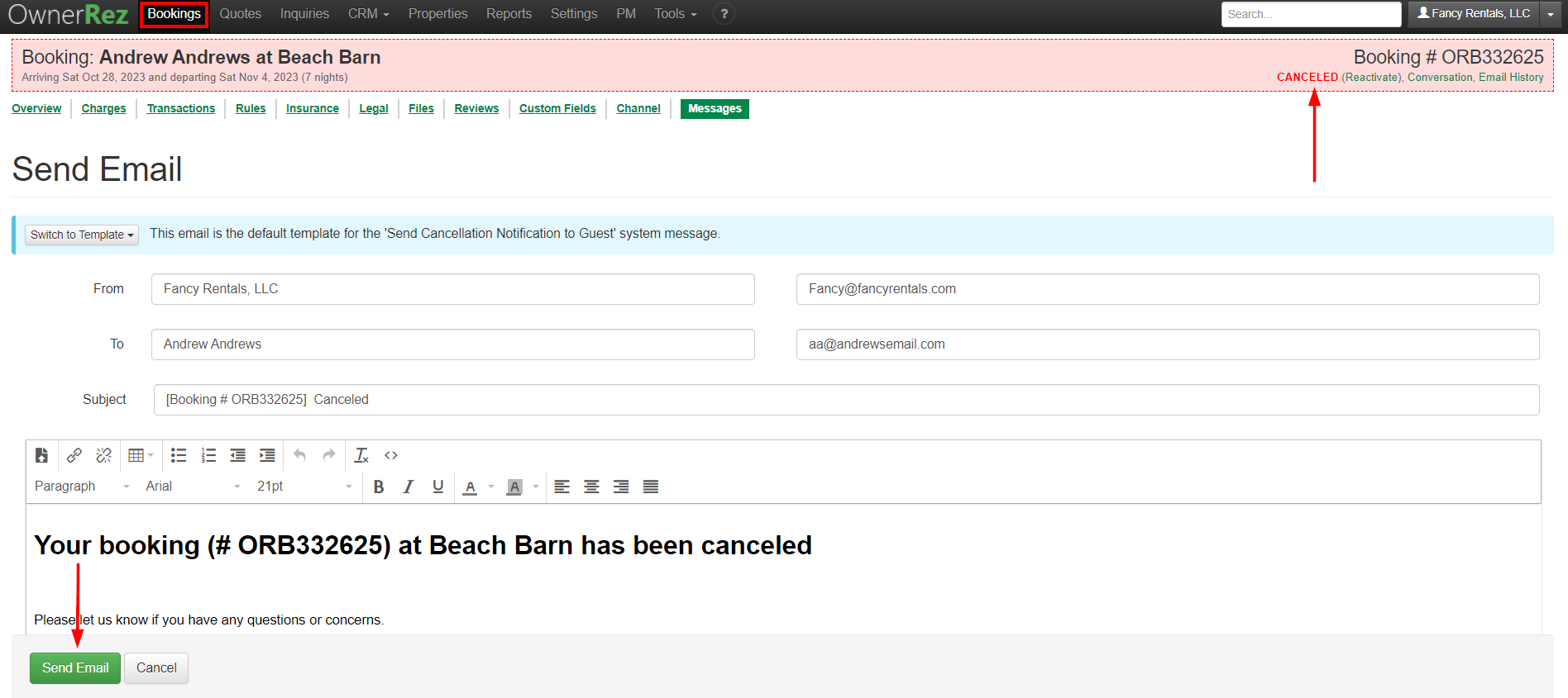 Canceling a Booking - Bookings, Quotes, Inquiries - Core Concepts ...