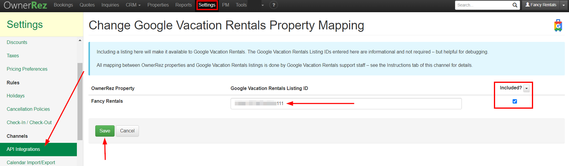 Google Vacation Rentals Setup & Connecting - API Integrations - Channel ...
