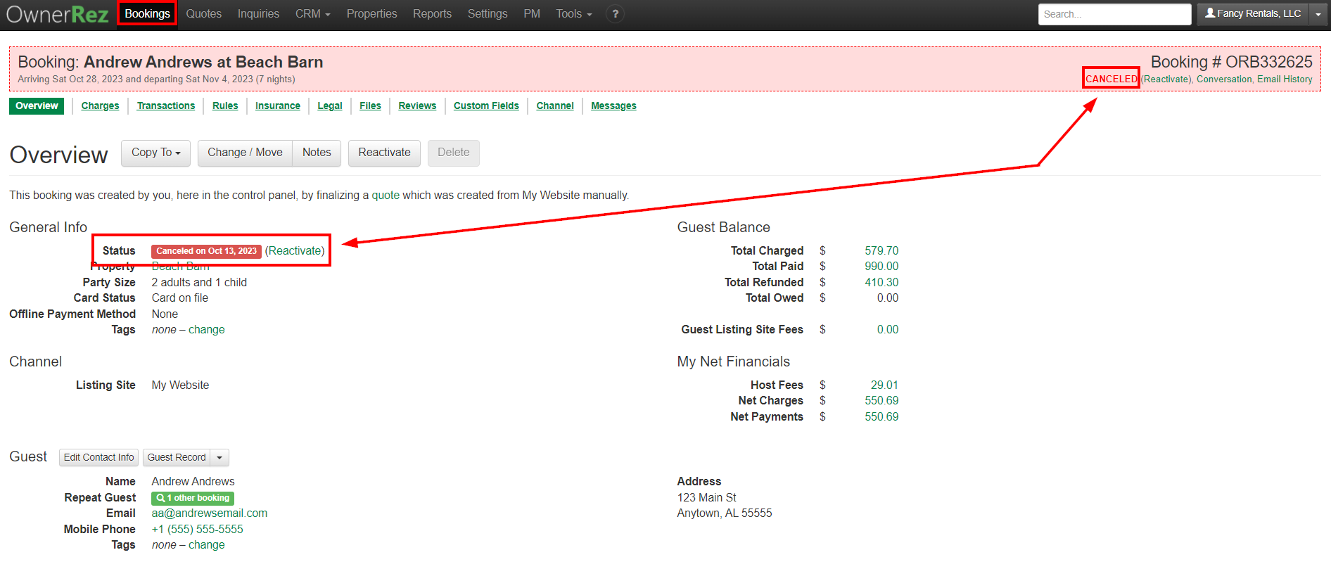 Canceling a Booking - Bookings, Quotes, Inquiries - Core Concepts ...
