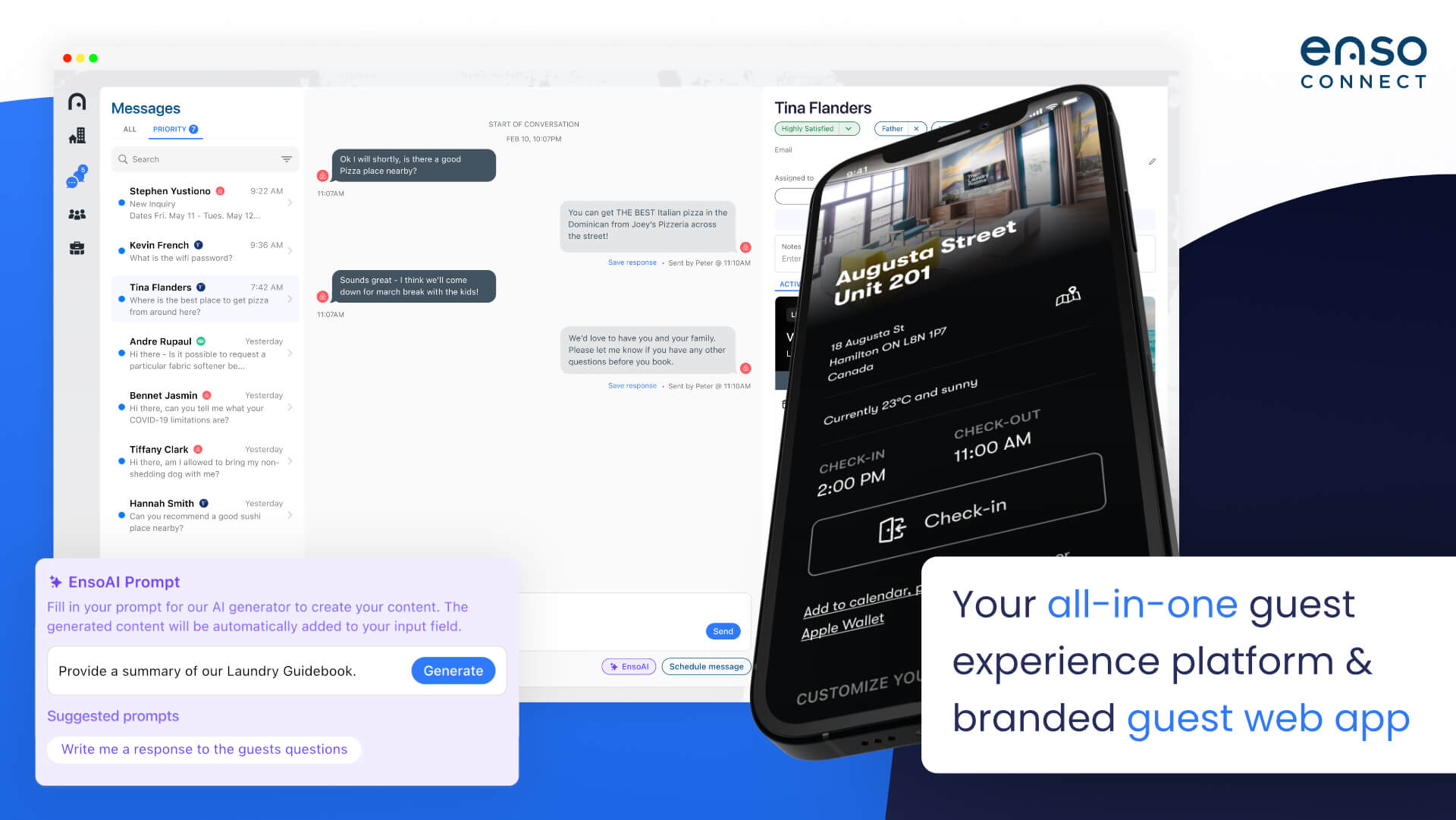 Enso Connect - Guest Communication - Integrations - Support - OwnerRez